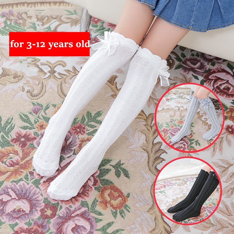COD Ready Stock 1pair Knee High Socks Girls Long Tube School Socks ...