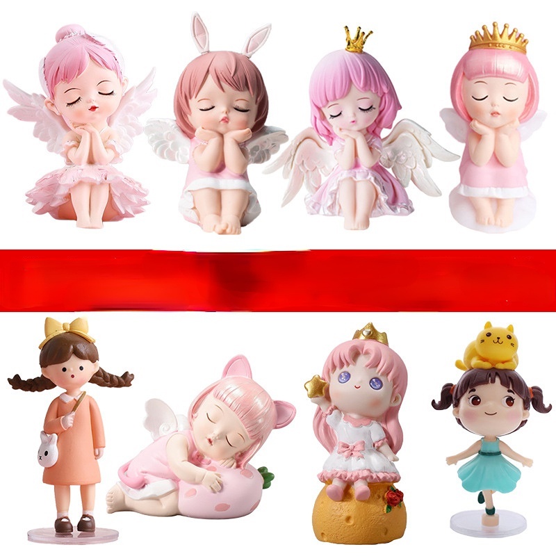 Annie Baby Cake Topper Ornament Ballerina Princess Toy Angel Wing Girl ...