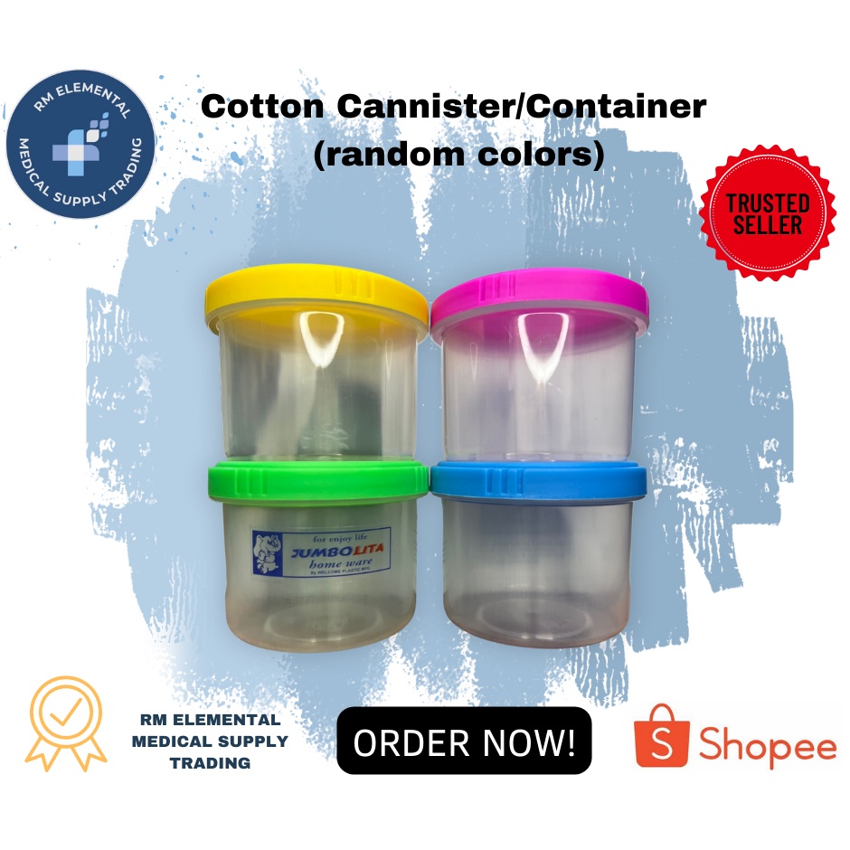 Cotton Cannister/Container (random colors) | Shopee Philippines