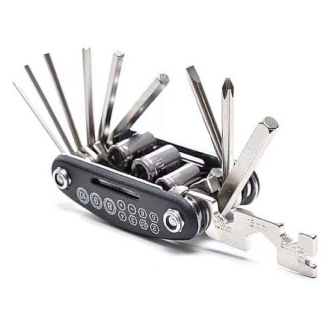 Multi-purpose tool Pocket Tools For Motorcycle Bicycle repair tool 16 ...