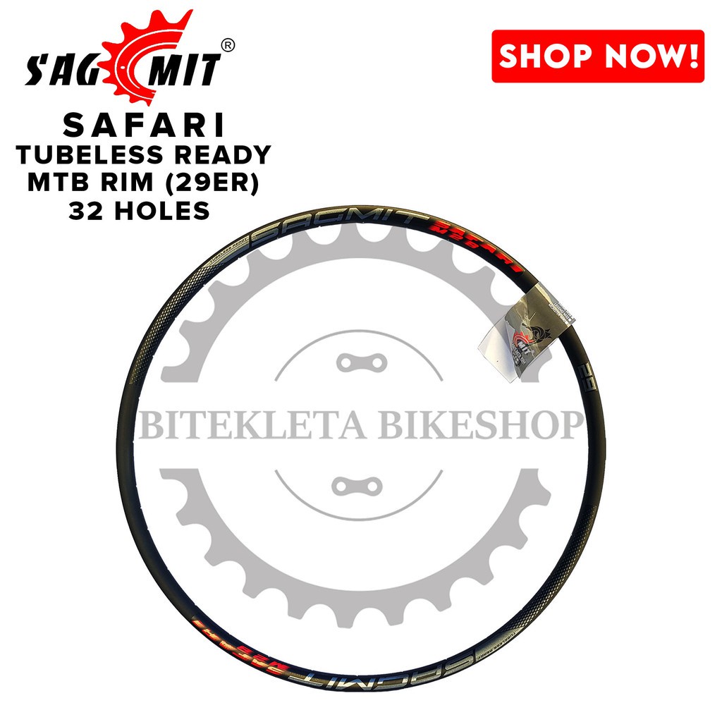 MOUNTAIN BIKE SAGMIT SAFARI TUBELESS READY RIM PAIR 29ER 27.5 | Shopee ...