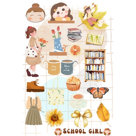 STICKER--SCHOOL GIRL | Shopee Philippines