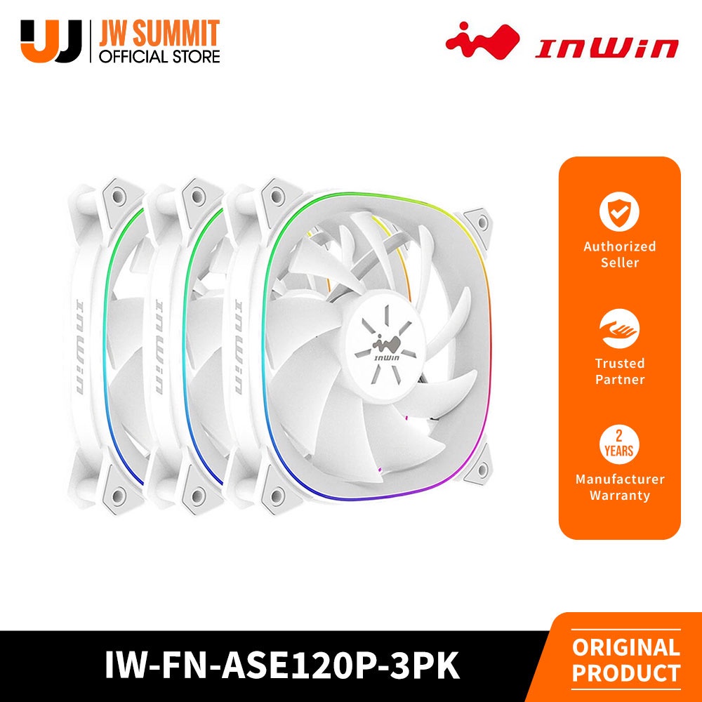 InWin Sirius Extreme Pure ASE120P ARGB Triple Pack Chassis Fan White ...