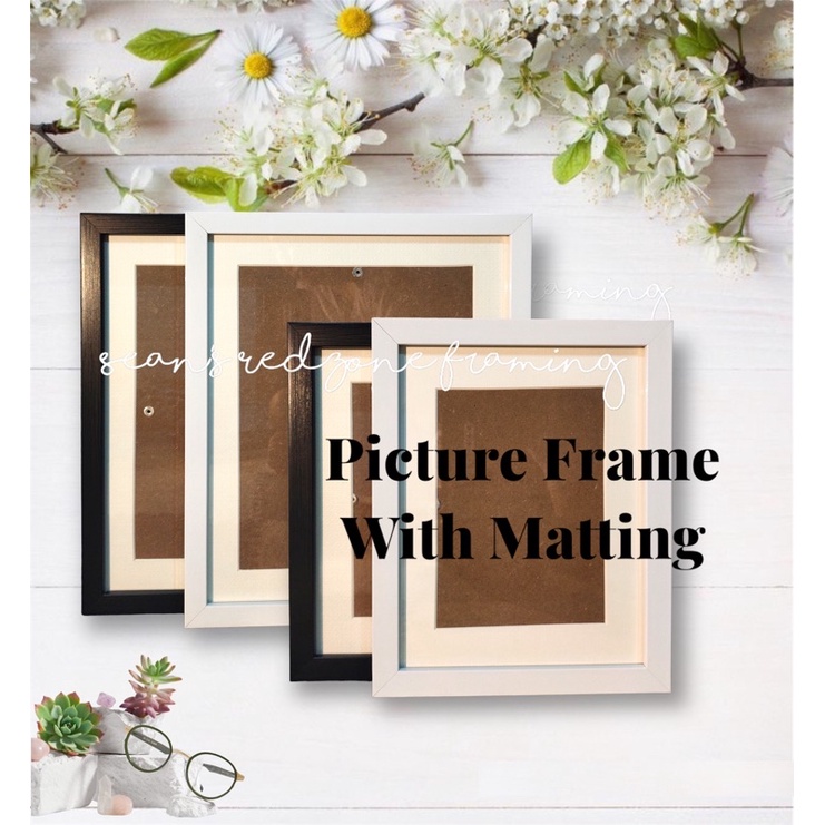 SRF Picture Frame With Matting 8R / 8x8” / 6R / 5R / 4R - Wall Decor ...