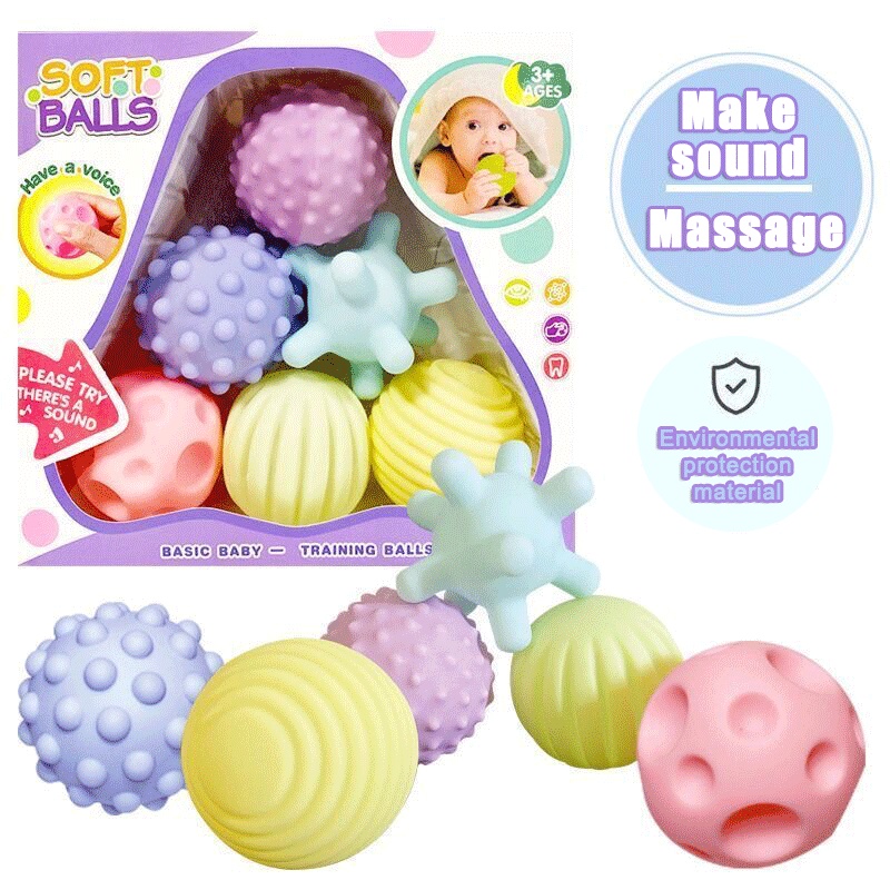 From PH 6Pcs Large Baby Tactile Toy Hand Training Massage Touch Senses ...