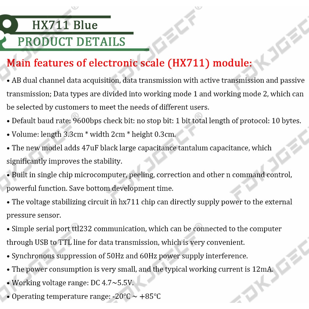 Load Cell 1KG 5KG 10KG 20KG HX711 AD Module Weight Sensor Electronic ...