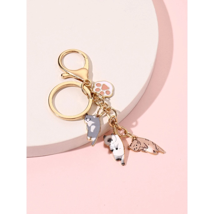 All Things Purple - Cat & Paw Charm Keychain | Shopee Philippines