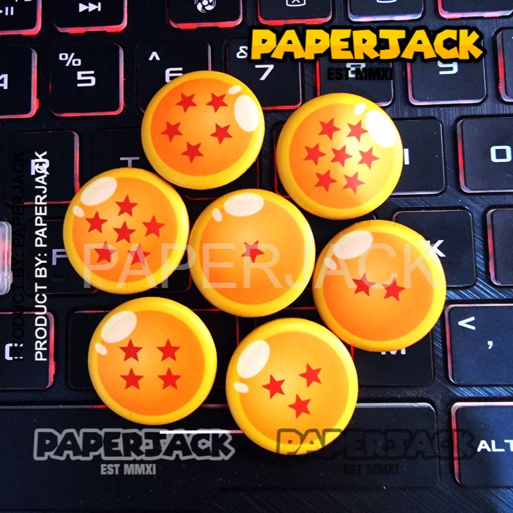 DRAGON BALL PIN 1 SET CONTAINS 7 DRAGON BALLS STICKERS COOL ACCESSORIES ...