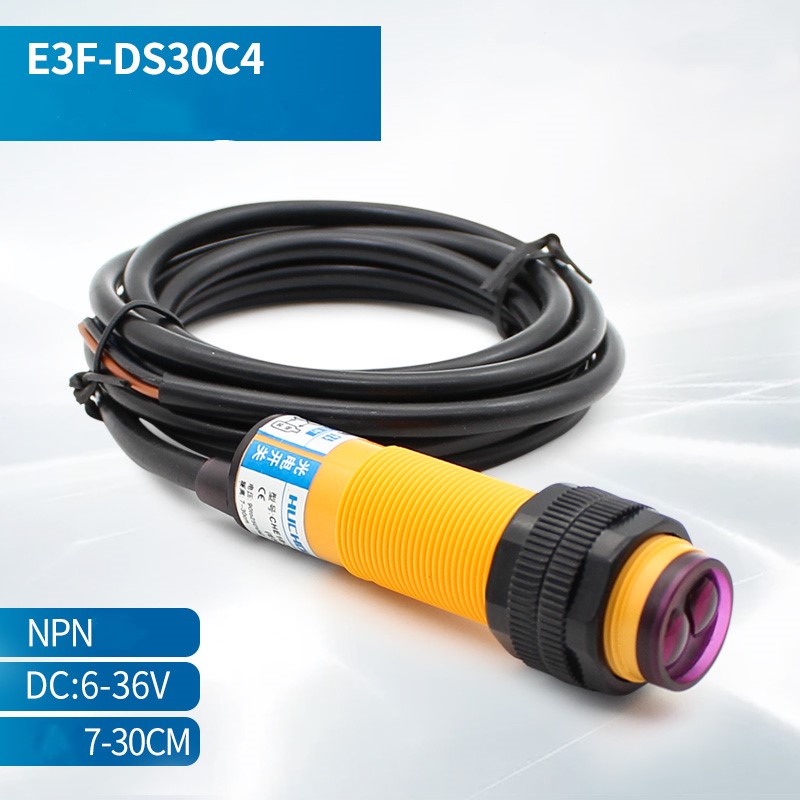 E3F-DS30C4 Proximity Switch Photoelectric sensor switch NPN PNP 30cm Detection Range Adjustable ...