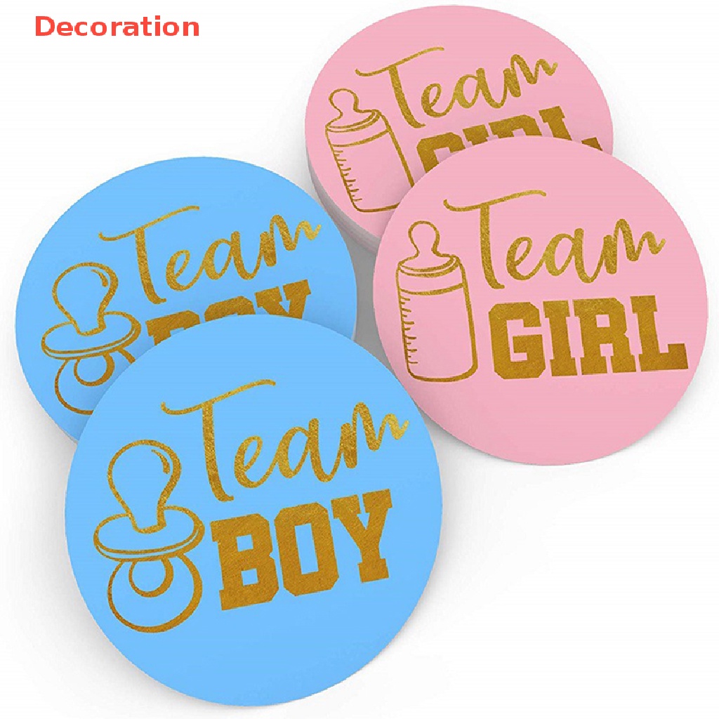 Decoration 24pcs/set Team Boy Team Girl Stickers Boy or Girl Vote ...