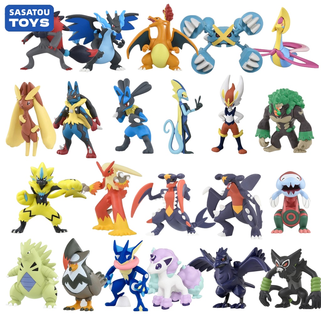 Pokemon figures Tomy Lucario Metagross Greninja garchomp blakzien ...