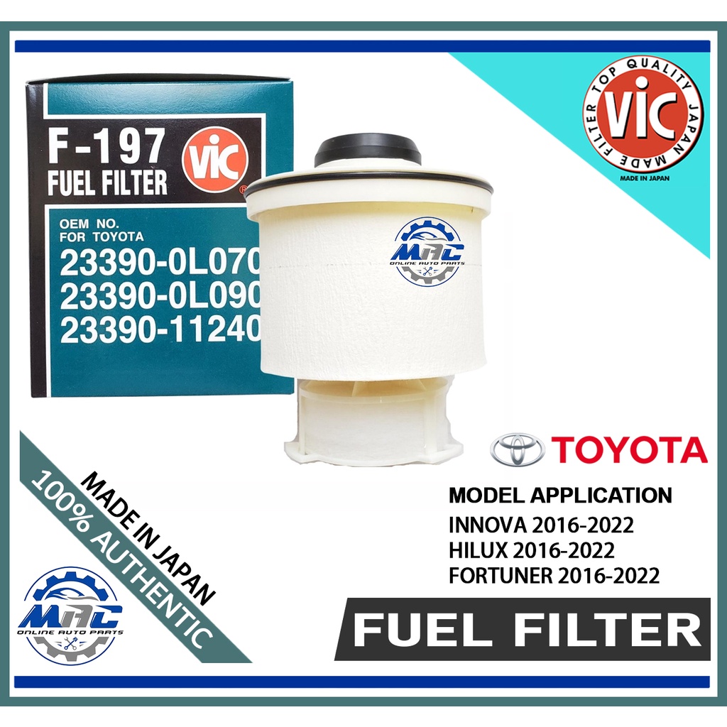 VIC F-197 Fuel Filter for TOYOTA INNOVA 2016-2022 | Shopee Philippines
