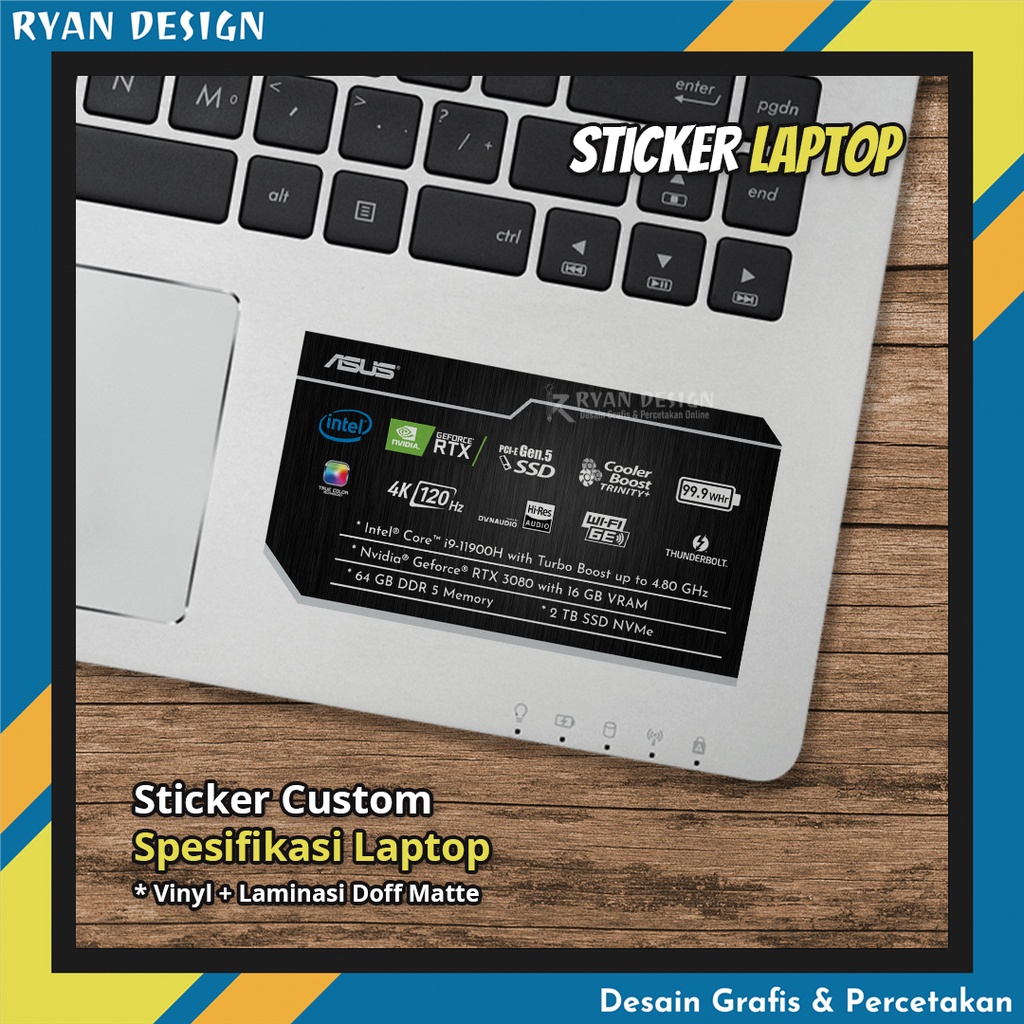 Laptop Logo Sticker Specifications Sticker Laptop Features Sticker ...