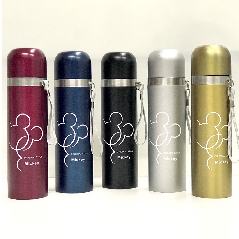 500ML Stainless Steel Mickey Mouse Vacuum Flask Thermos Bottle | Shopee ...