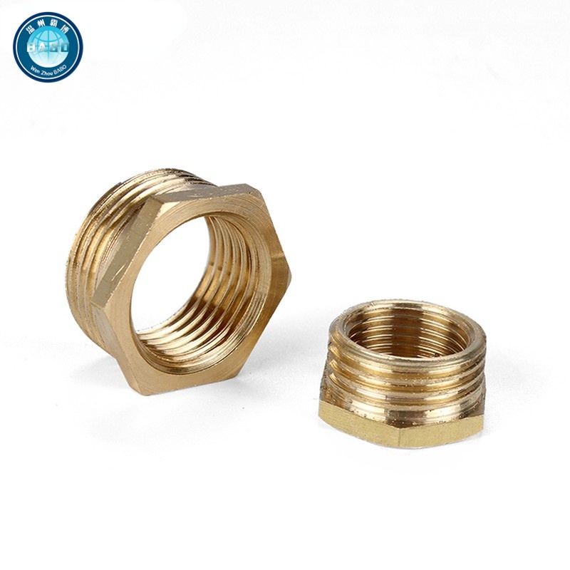 1/8" 1/4" 3/8 1/2" 3/4 1 Male to Female Thread Brass Hose Reducing Bushing Copper Pipe ...