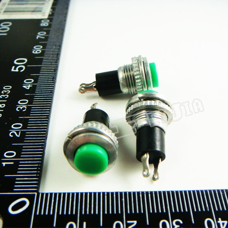 DS-316 Button color Green 0.5A/250VAC OFF-ON 2Pin Non Self-locking Push ...