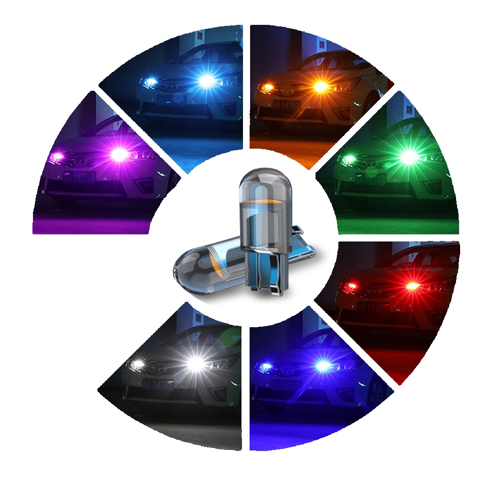 Seven color automobile lamp, led bulb, glass bulb, license plate lamp ...