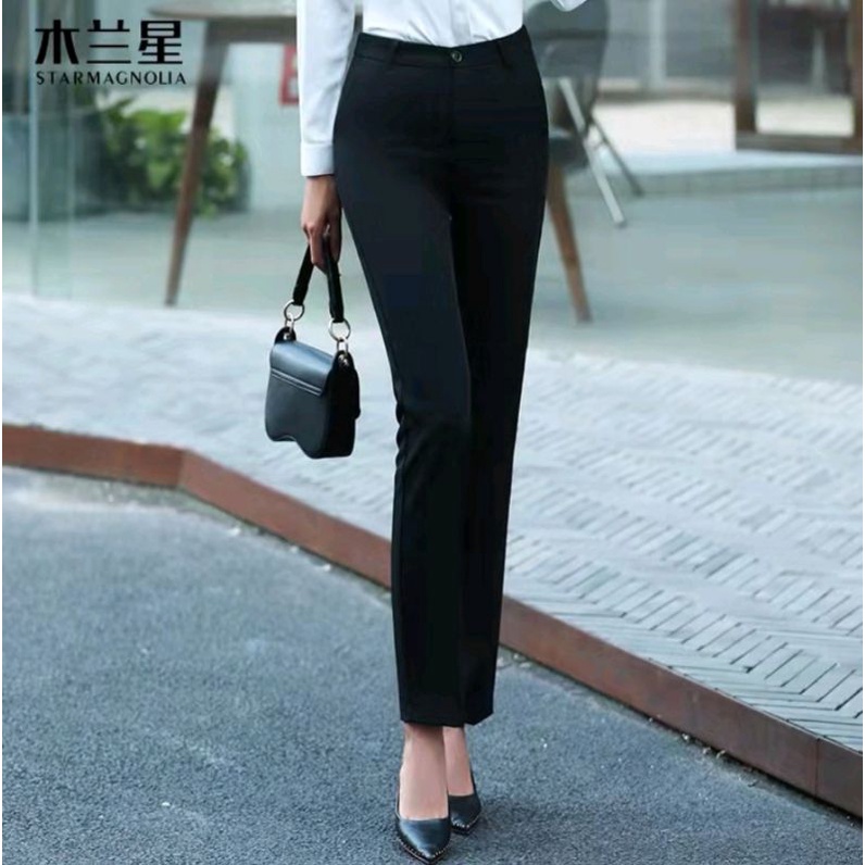DUKE COD Flora 24-38waist slack pants skinny black pants office wear ...