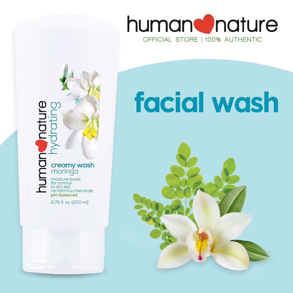 Human Nature Hydrating Creamy Facial Wash 50ml/200ml | Shopee Philippines