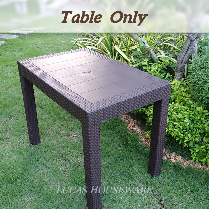 RATTAN DINING TABLE 30X48 RATTAN TABLE / STURDY RECTANGULAR OFFICE ...
