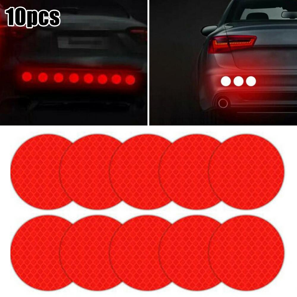 Sticker Motorcycles Bumper Circle Red Reflective Round Truck Universal ...