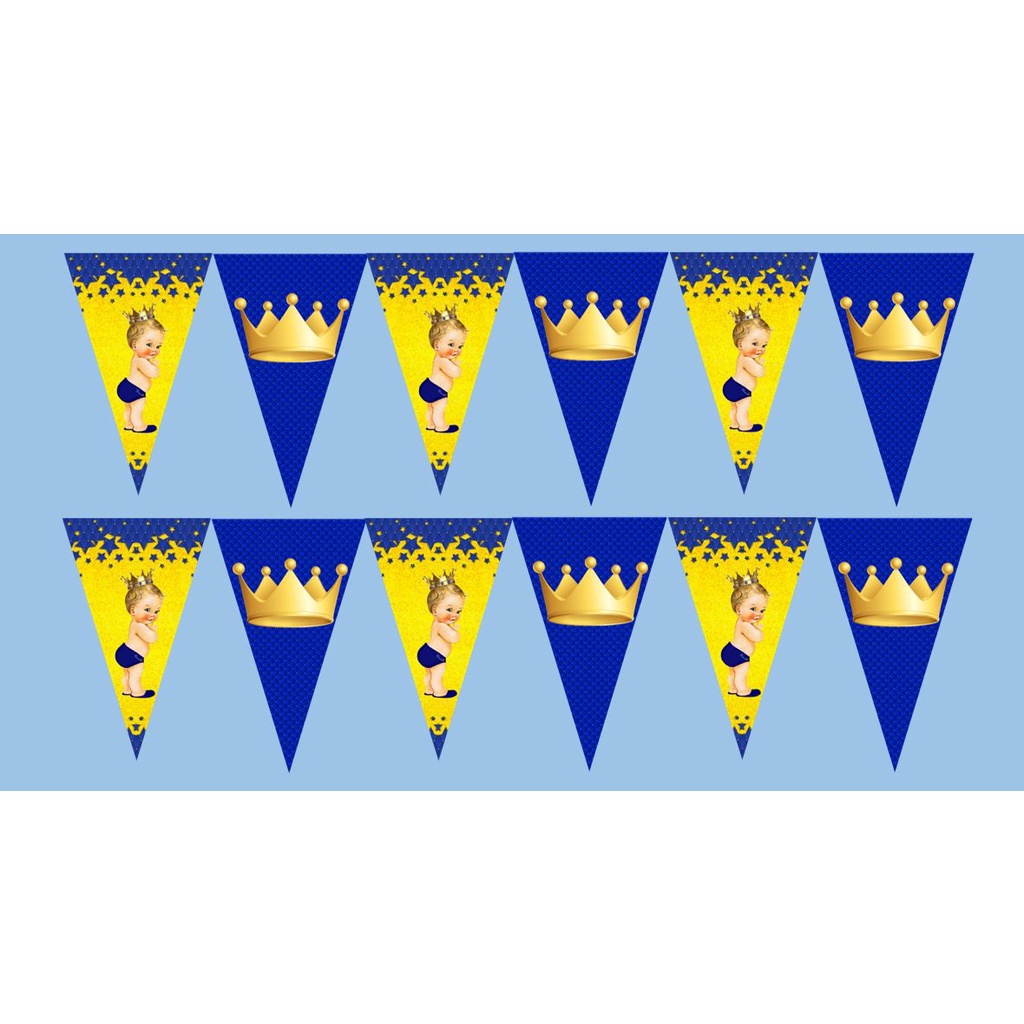 Royal Prince Banderitas for birthday party decoration | Shopee Philippines