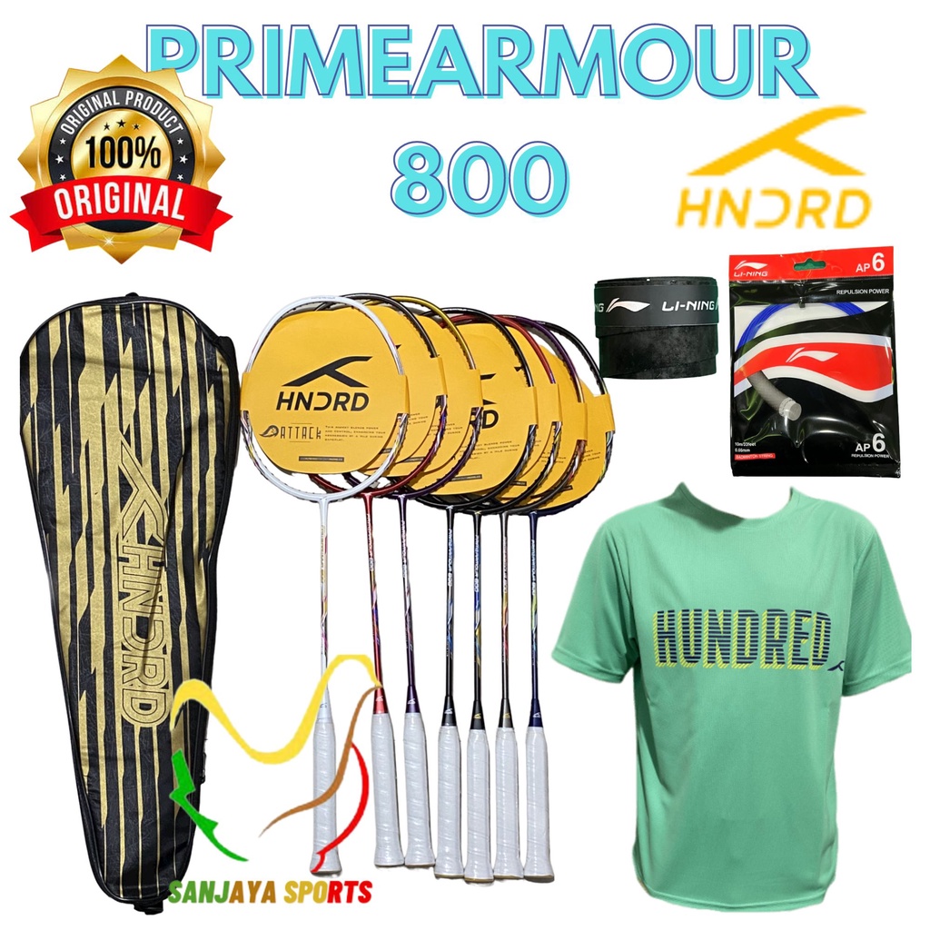 Original HUNDRED PRIMEARMOUR 800 BADMINTON RACKET | Shopee Philippines