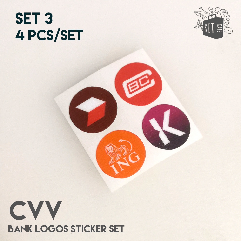 CVV stickers for back of card security (Bank logos edition) | Shopee ...