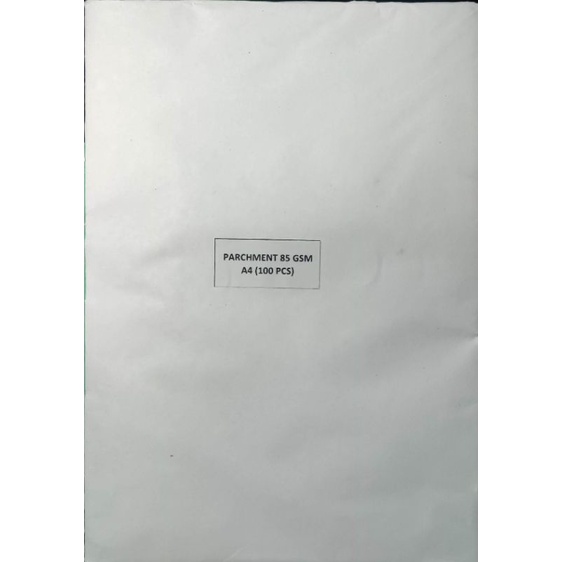Parchment paper 85gsm A4 100 pieces per ream | Shopee Philippines