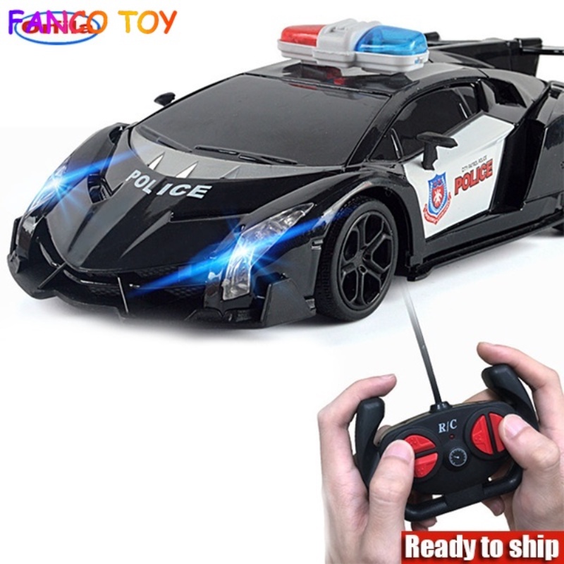 F89 [100% Original] Remote Control Car 1/24 RC Police Car Electric Cop ...