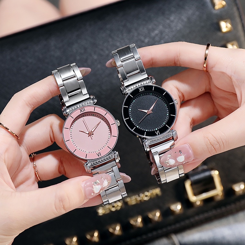 Relo stsinless fashion quartz watch for women | Shopee Philippines