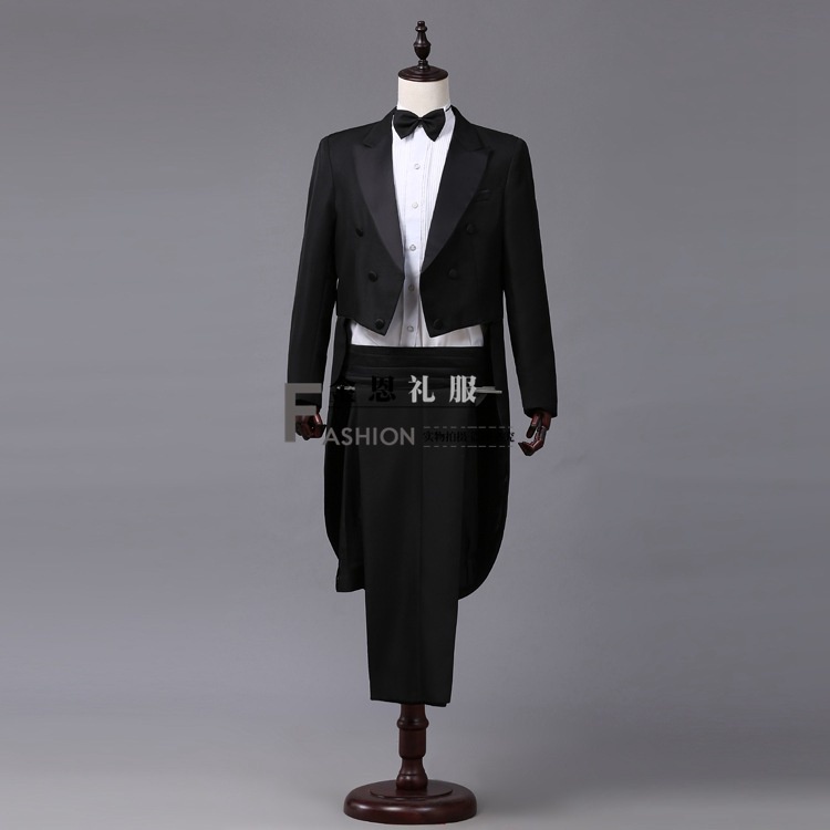 Men's tuxedo suit performance suit magician stage performance ...