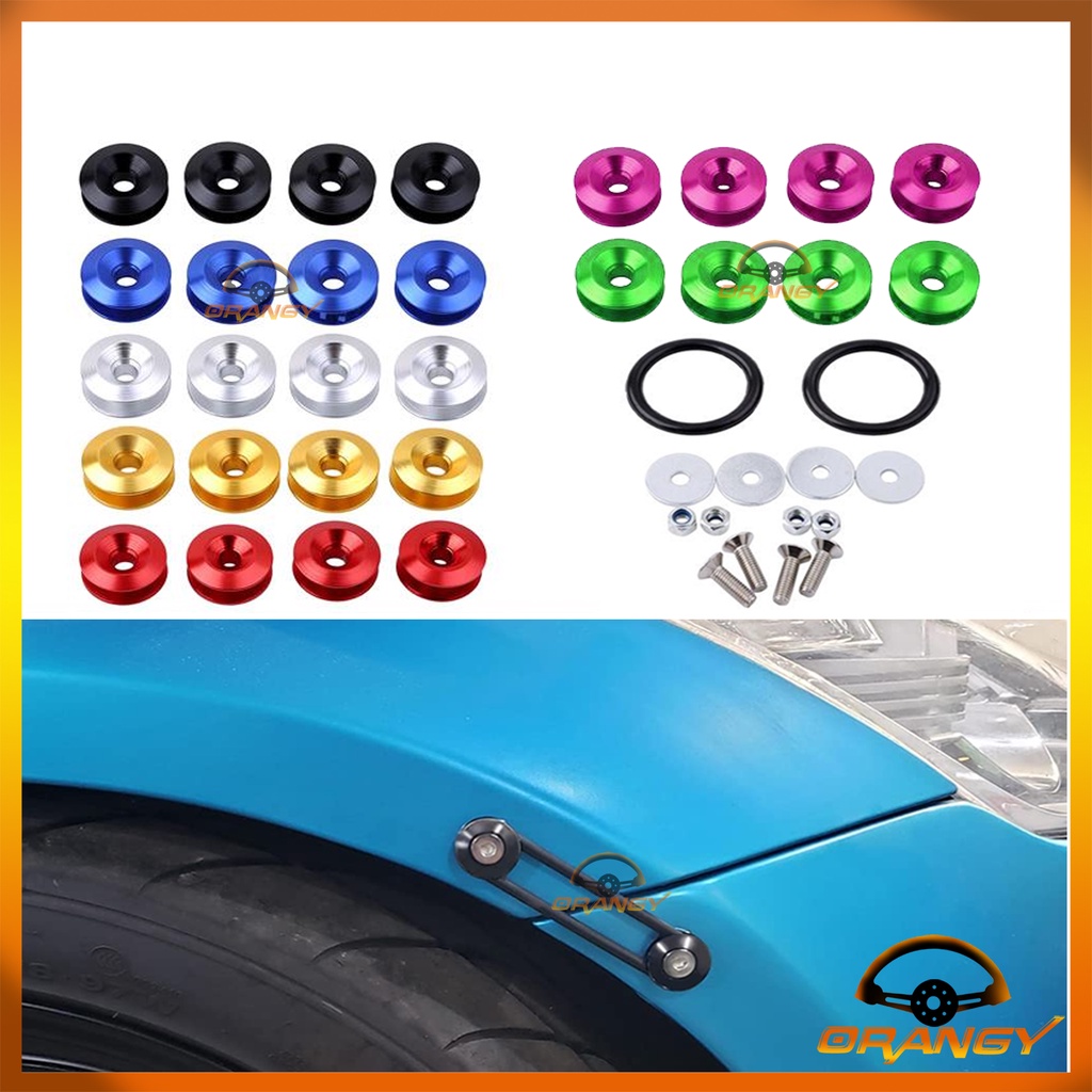 Universal 4pcs Aluminum Alloy Bumper Washer Quick Release Fastener Bolt ...