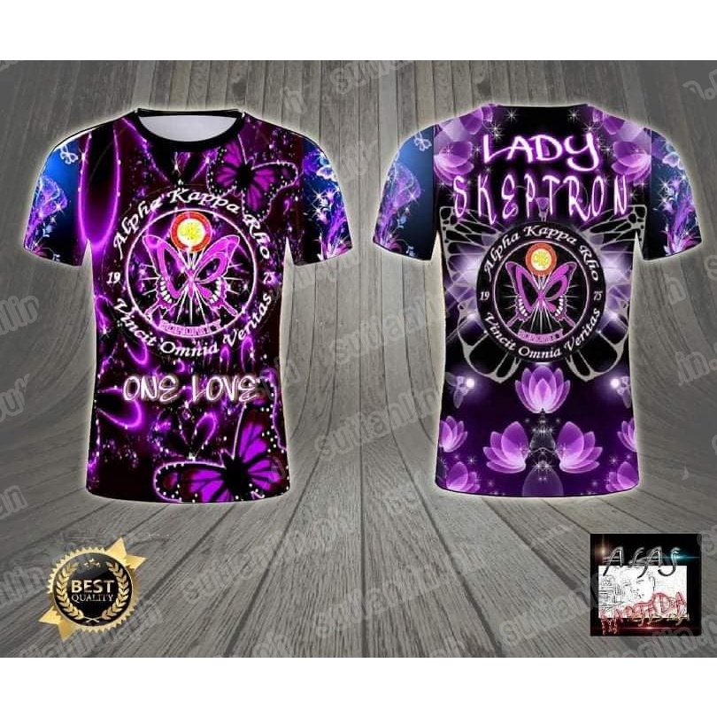 AKP SKEPTRON Alpha Kappa Rho Akrho LADY T-SHIRT Full Sublimation 3D T ...