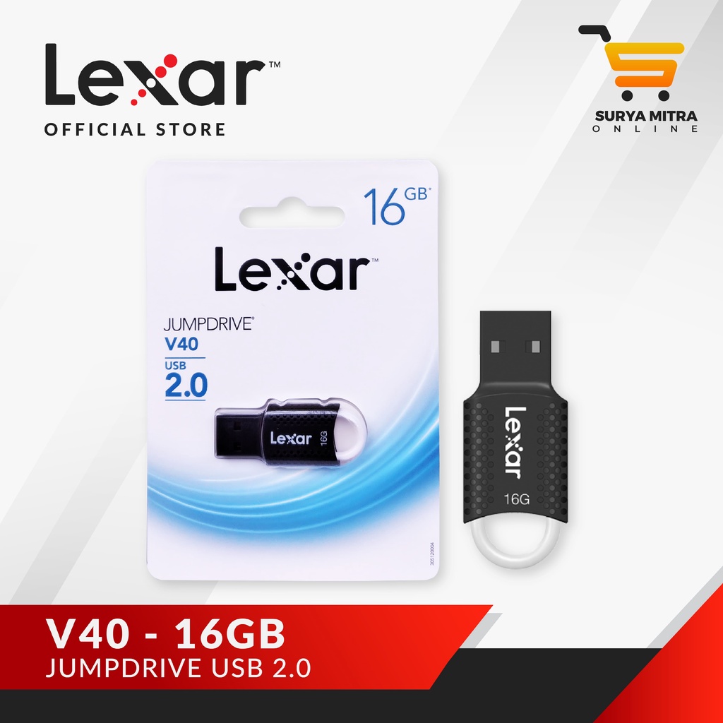 FlashDisk Lexar V40 Jumpdrive 8GB / 16GB / 32GB / 64GB / 128gb - Flash Disk USB 2.0 V-40 ...
