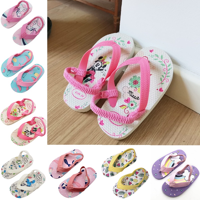 Baby Flip Flops kids Beach Shoes Girls Boys Slipper Cartoon Cute Sandal ...