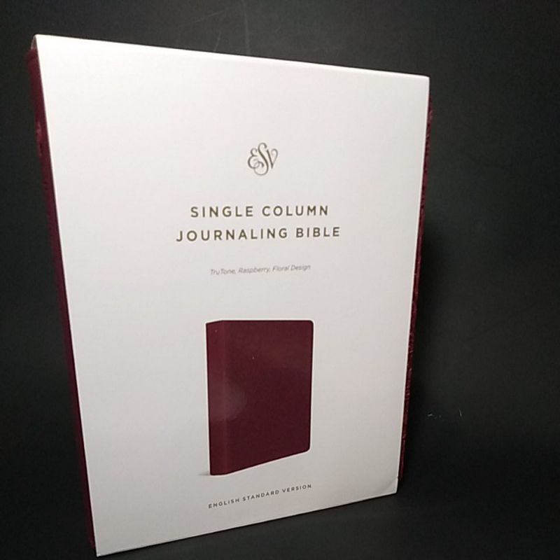 ESV SINGLE COLUMN JOURNALING BIBLE TRUTONE RASPBERRY, FLORAL DESIGN ...