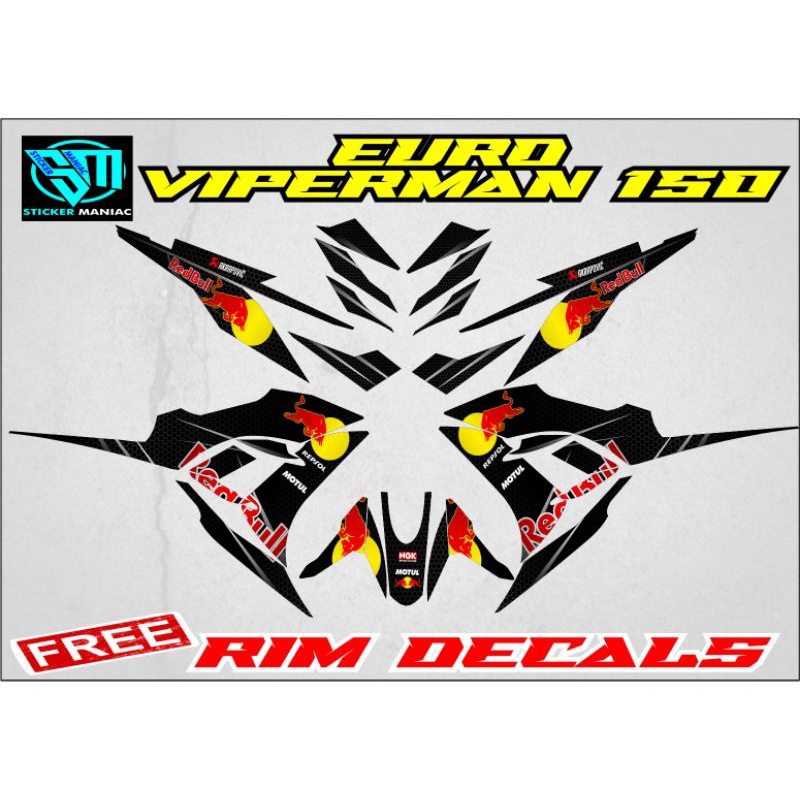 Euro flash 150, Viperman 150 full body decals | Shopee Philippines