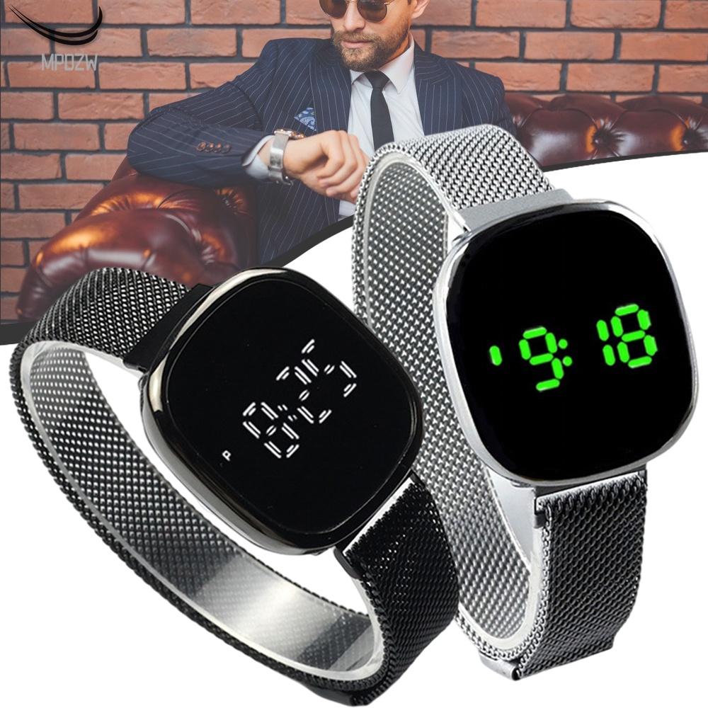 Unisex Digital Wristwatch Large LED Square Dial Electronic Watch ...