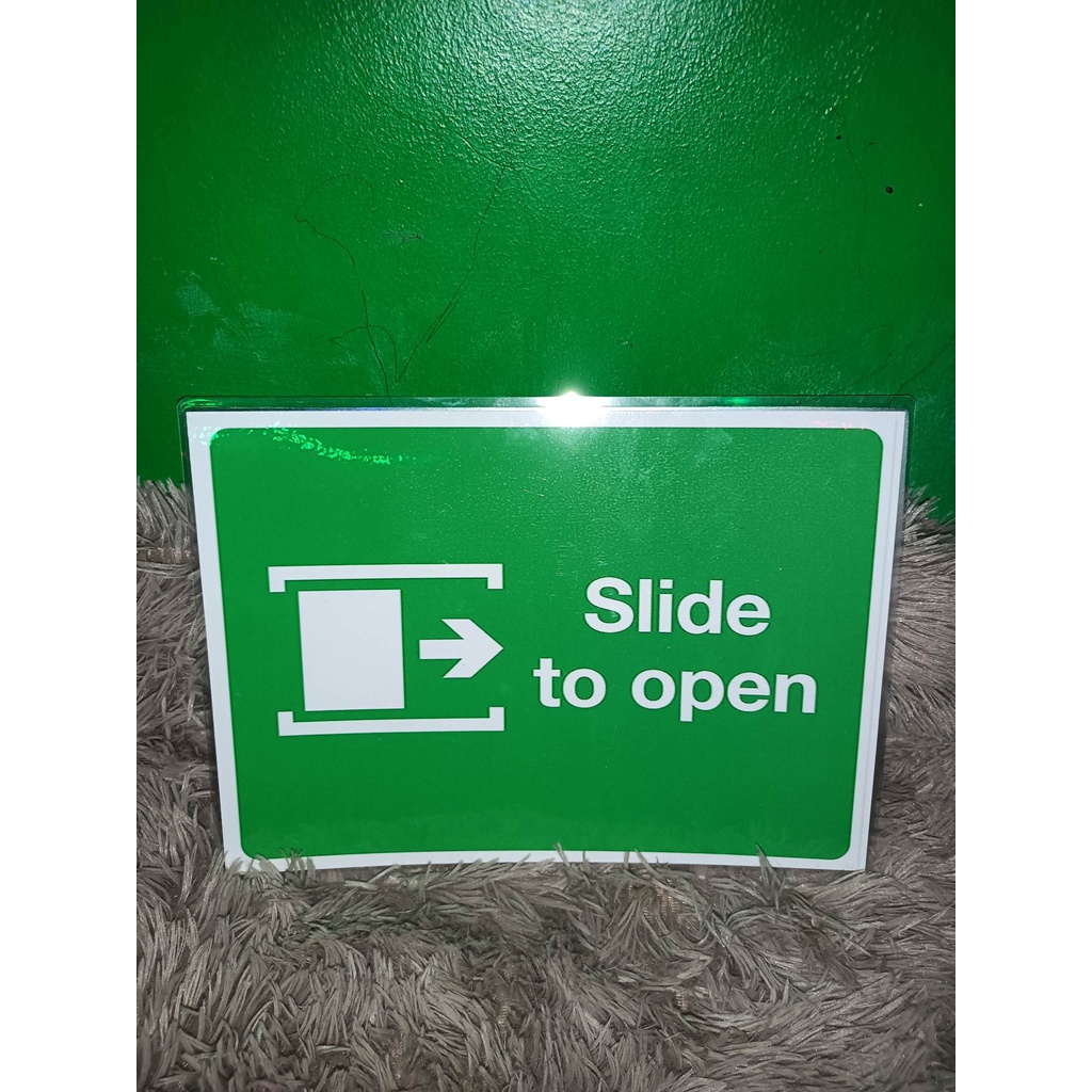 SLIDE TO OPEN SIGNAGE LAMINATED A4 SIZE | Shopee Philippines