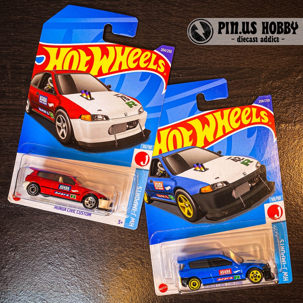 Hot Wheels Honda Civic Customcivic Egcivic Overal Original Hotwheels By Mattel Diecast 164