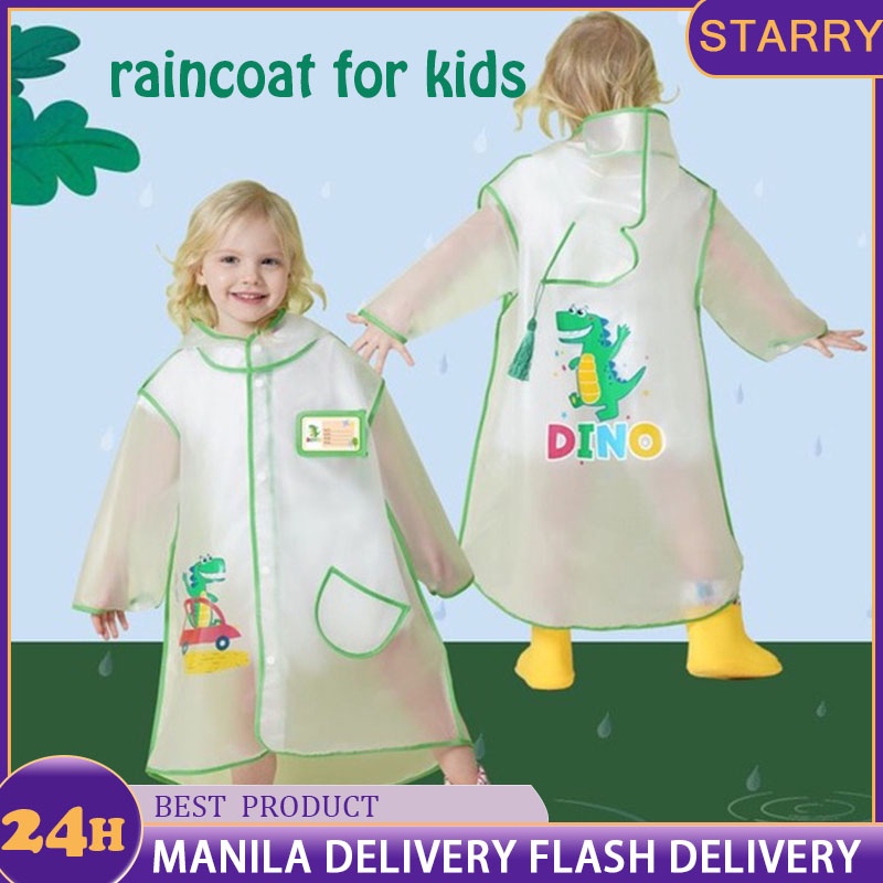 Cartoon Raincoat for Kids Waterproof Lovely Raincoat for Girls Boys ...