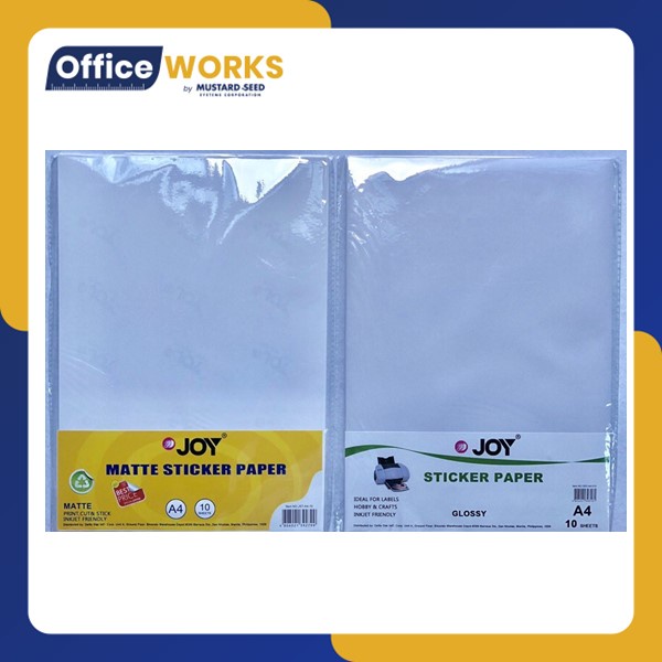 Joy Sticker Paper Matte and Glossy 10's | Shopee Philippines