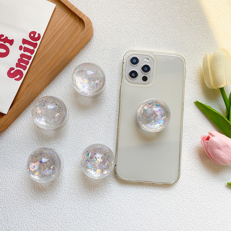 Crystal Ball Clear Color Phone Grips Griptok Bracket Plain Phone Holder ...