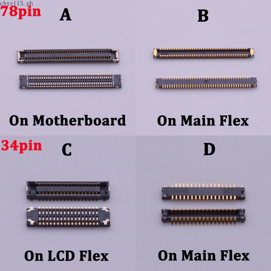 5pcs 34 78 pin Lcd Display Screen Flex FPC Connector On Motherboard For ...