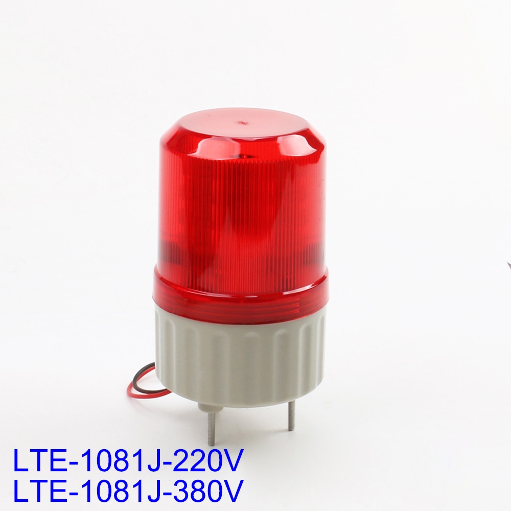 LTE-1081J AC 220V 380V LED Rotating Industrial Signal Warning Light Red ...