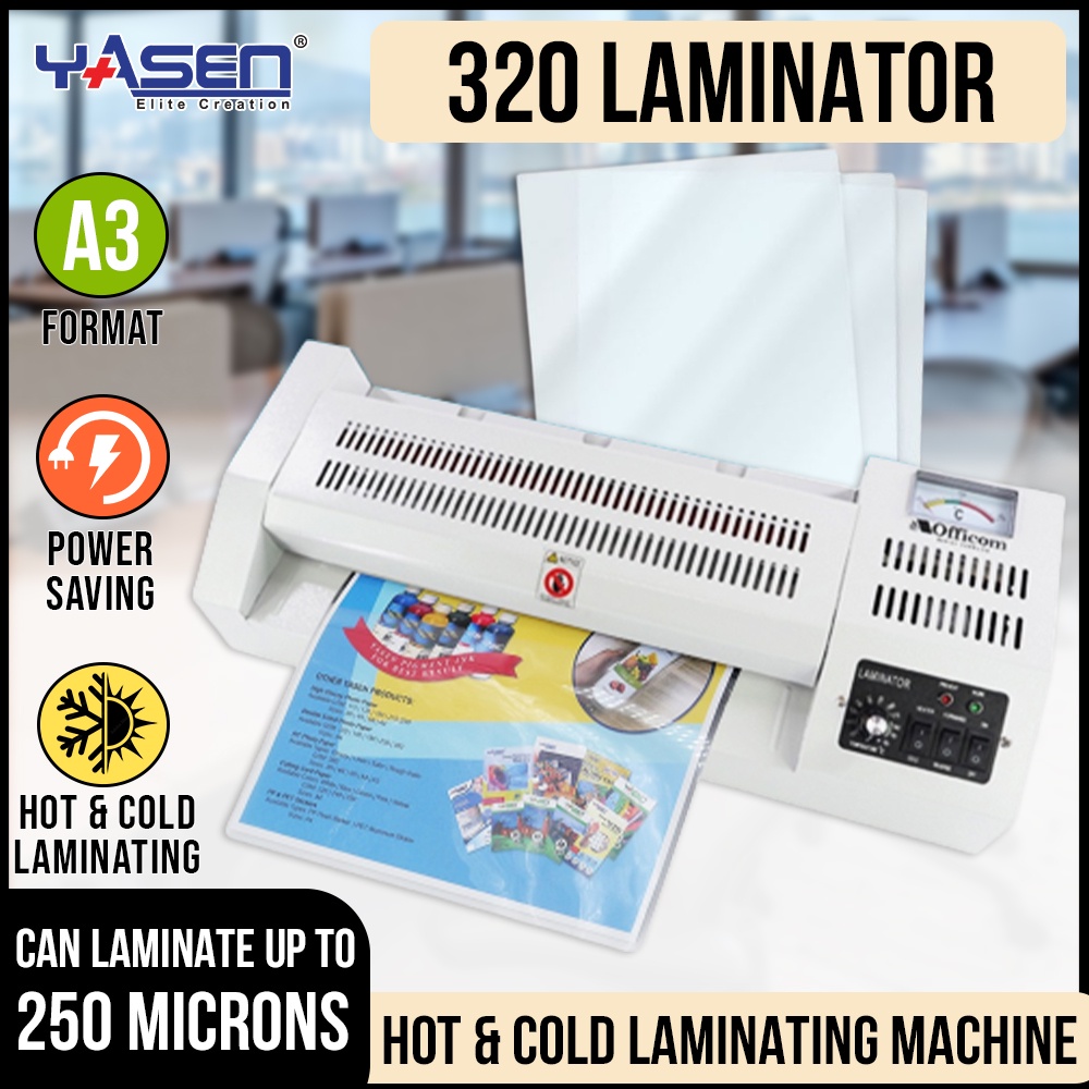 Officom A3/A4 Size Laminator 320 (Hot/Cold/Reverse) 220V Laminating ...
