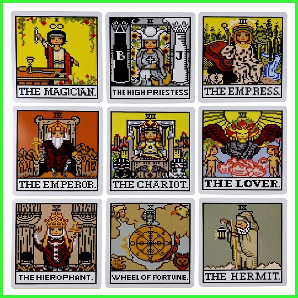 8-Bit Tarot Card Mysterious Divination Tarot Card Female Girl Card Game ...