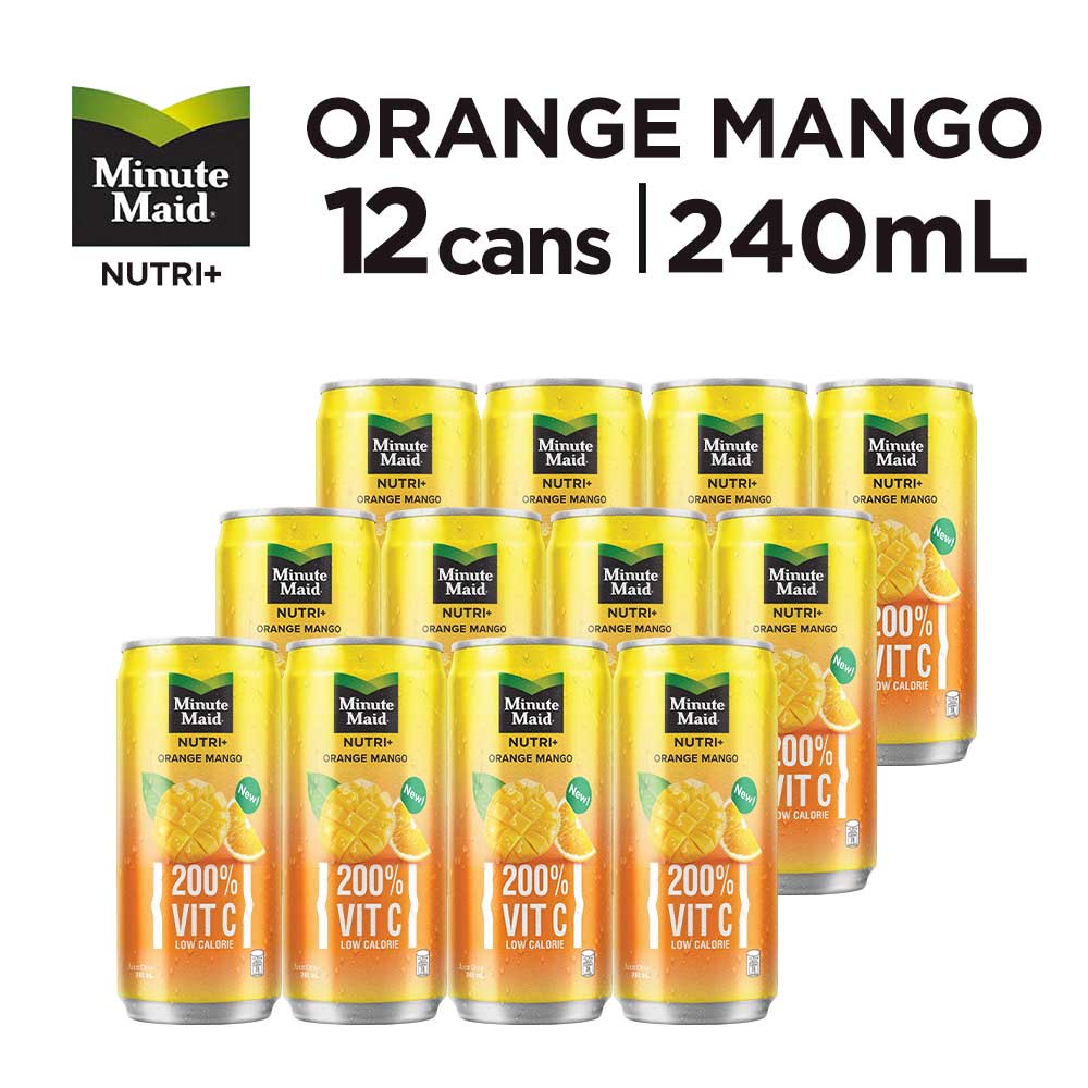 Minute Maid Nutri+ Orange Mango 240mL - Pack of 12 | Shopee Philippines