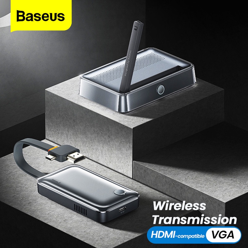 BASEUS 4K Wireless HDMI-compatible Video Transmitter & Receiver Kit 5G ...